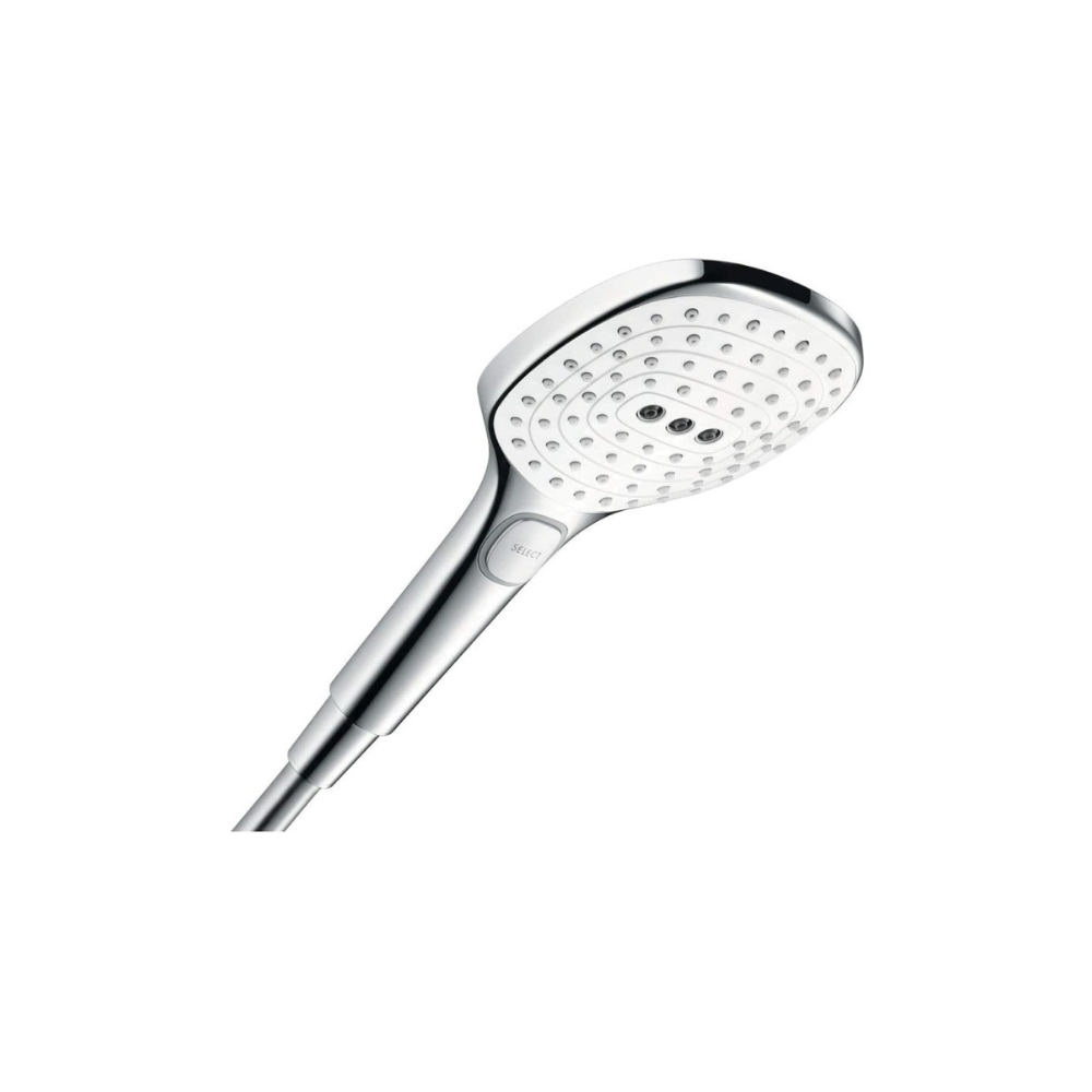 מזלף 3 מצבים E120 בגימור כרום לבן מסדרת Raindance Select 26520400 ...