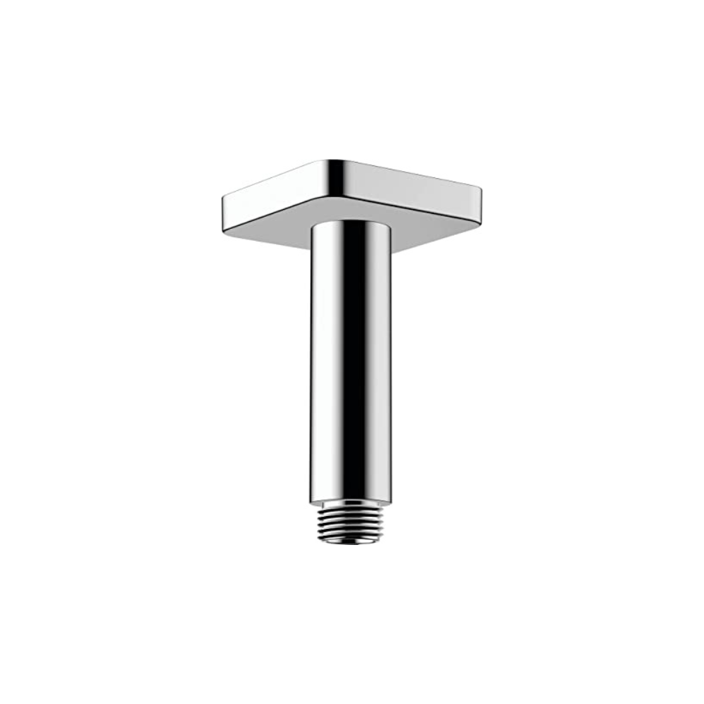 זרוע מהתקרה 100 מ"מ לראש מקלחת רוזטה מרובעת כרום 26406000 HANSGROHE ...